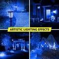 4 Pack A19 LED Blue Light Bulbs,120V E26 Christmas Blue LED Lights 9W ...