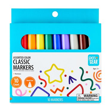 Mr. Pen- Jumbo Permanent Markers, 4 Pack, Assorted Color, Chisel Tip ...