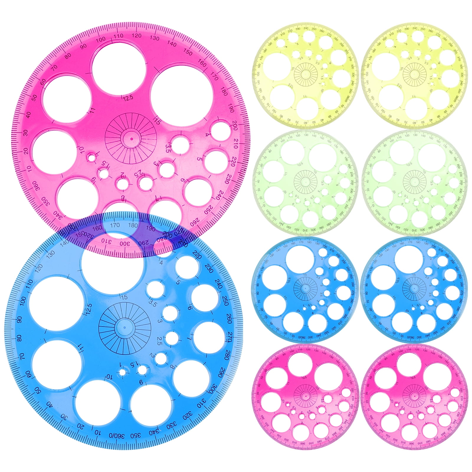 10pcs Measuring Protractor Circle Protractor Students Plastic ...