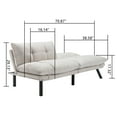 Leumius Futon Sofa Bed High-Density Memory Foam Adjustable Backseat ...