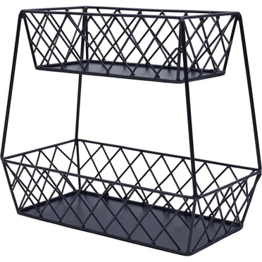 MIKASA GOURMET BASICS LOOP AND LATTICE 2 TIER RECTANGULAR BASKET ...
