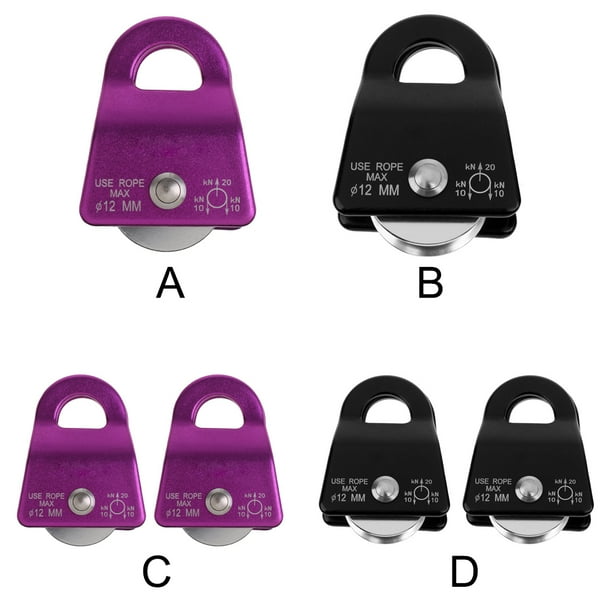 Alloy Rock Tree Climbing Side Swing Pulley 20KN Mountaineering Rescue ...