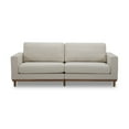 Better Homes & Gardens Springwood Wood Frame 83.46" Couch, Cream Linen ...