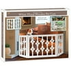 Wooden Z Shape Tri-Fold Pet Gate for Doorways and Stairs - Safety Dog ...