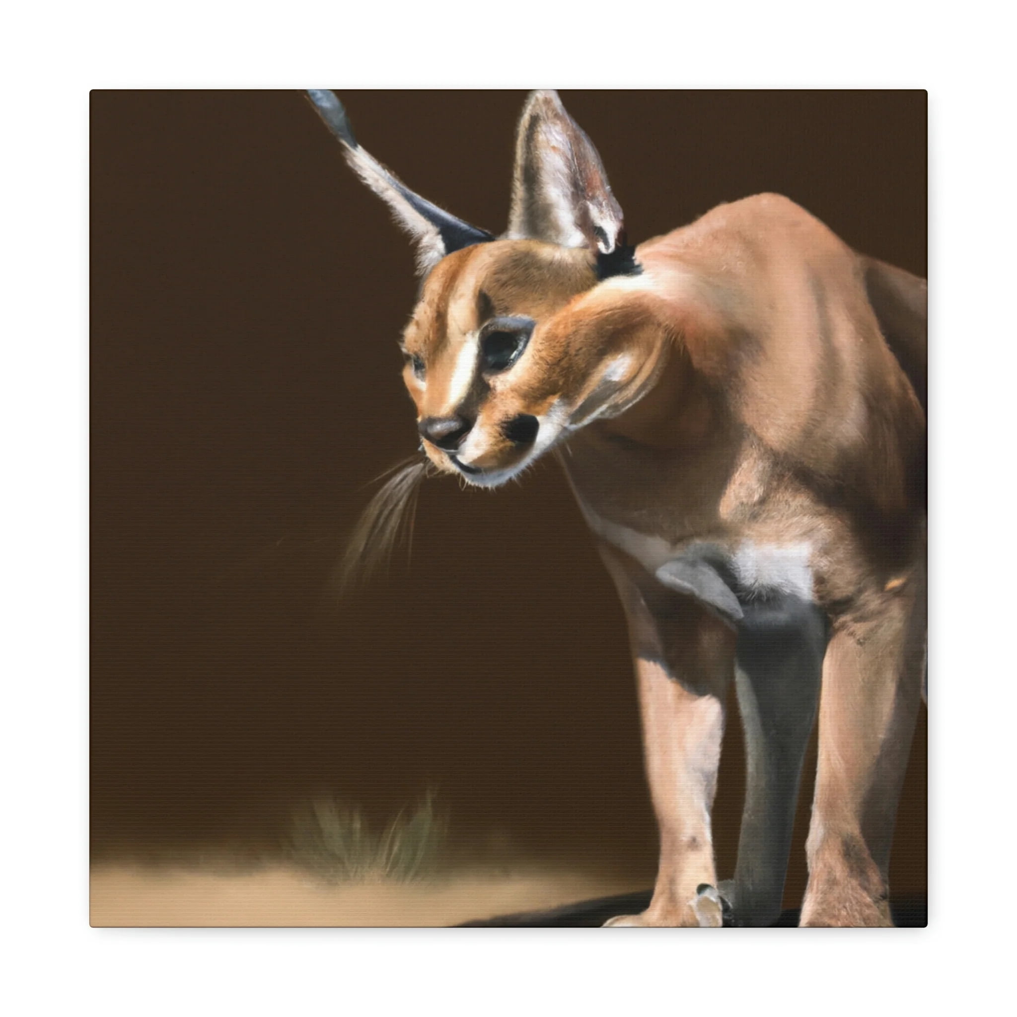 Caracal in Hyperrealism - Canvas - Walmart.com