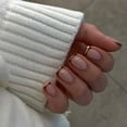 YTTAL Press On Nails - Buy 2 Get 1 Free, Matte Burgundy Rose & Heart ...