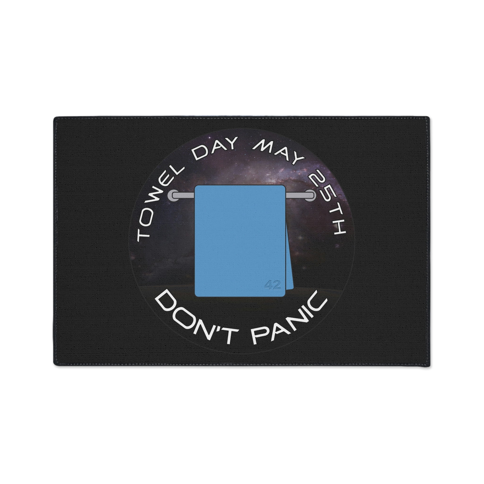 Towel Day - Don't Panic Heavy Duty Floor Mat - Walmart.com