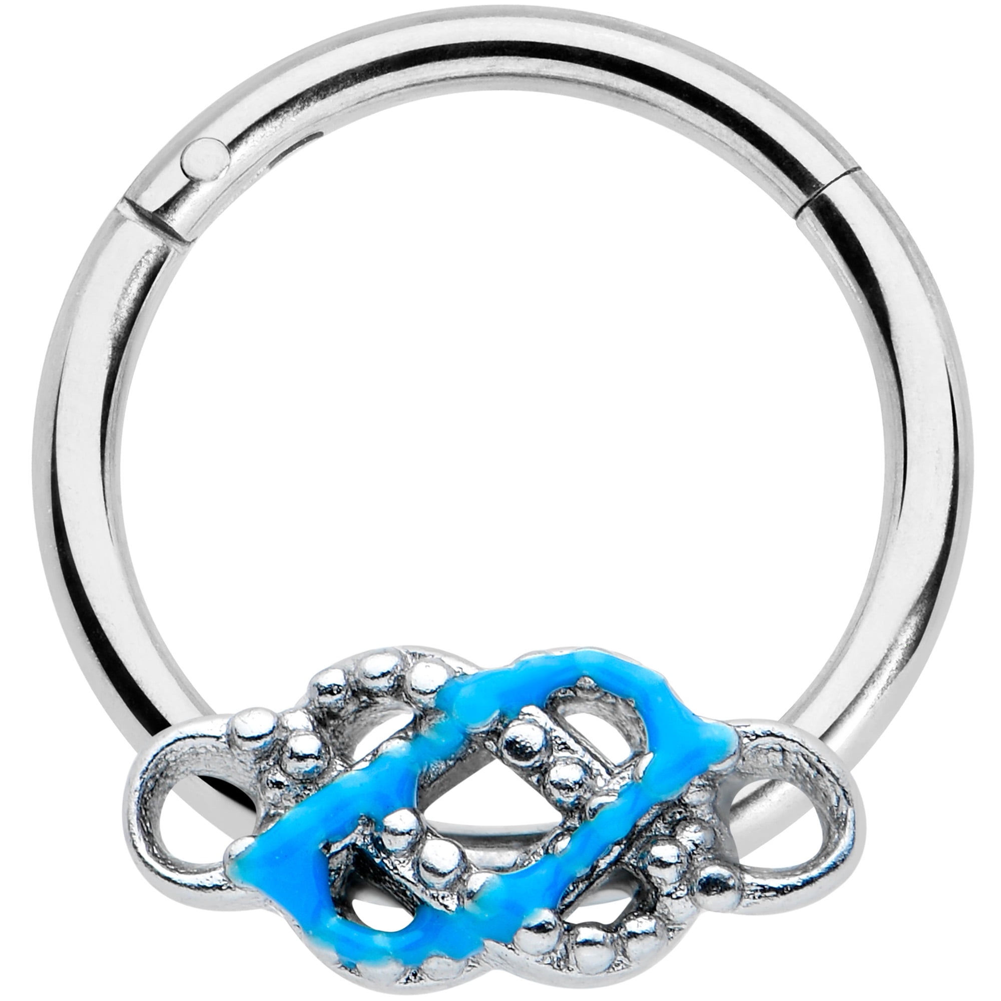 Body Candy Womens 16G Steel Hinged Segment Ring Seamless Cartilage ...