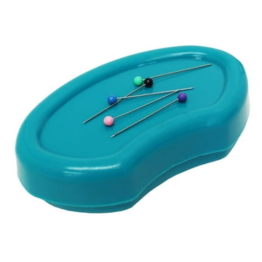 Grabbit Magnetic Sewing Pincushion with 50 Plastic Head Pins, Black ...