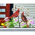 Metal Birds Cardinal Yard Decor Garden Stakes for Front Backyard Lawn ...