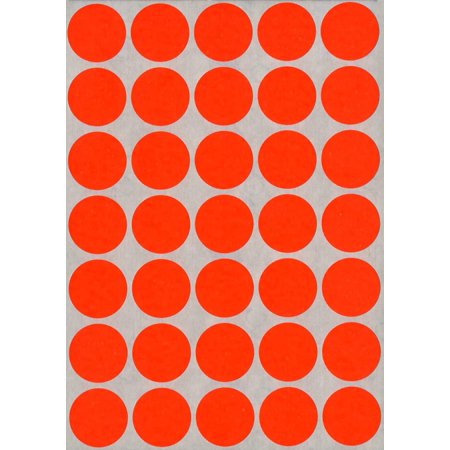 MACO Neon Red Round Color Coding Labels, 3/4 Inches in Diameter, 1000 ...