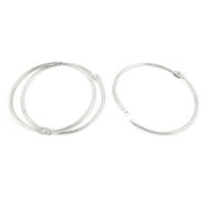 Metal Notebook Loose Leaf Binder Locking Ring Silver Tone 26mm Inner ...