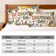 Beige Children's Day Throw Pillow Covers 16 x 16 Inch Pillow Covers Set ...