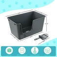 Doryh 2-Pack Plastic Cat Litter Box High Sides, Large Cat Litter Box ...