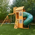 KidKraft Ridgemoor Perch Wooden Swing Set / Playset with Slides, Rock ...