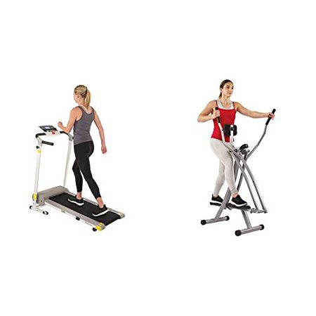 Sunny Health & Fitness Easy Assembly Motorized Walking Treadmill White ...