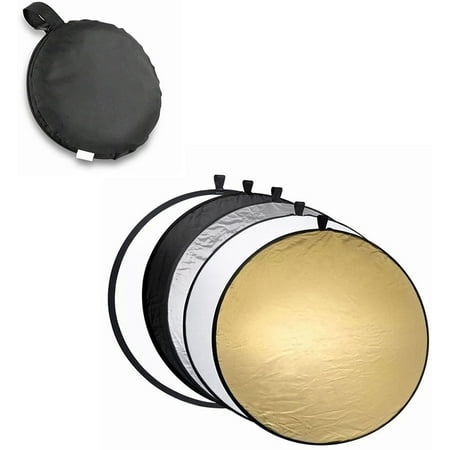 5 in 1 reflectors 80cm Photography Reflector Portable Collapsible Round ...
