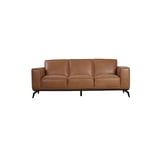 Porter Designs Carina Top Grain Leather Sofa - Brown - Walmart.com