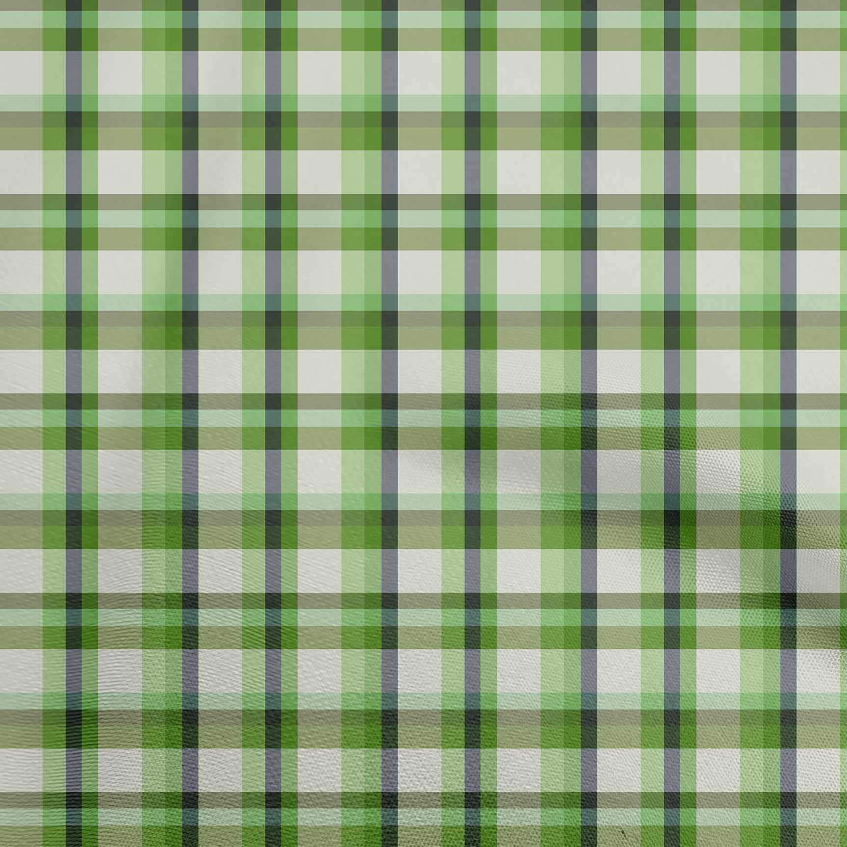 oneOone Georgette Viscose Light Green Fabric Check Diy Clothing ...