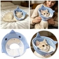 Cat Recovery Collar Adjustable Soft Mesh Shark Shaped Elizabethan Cone ...