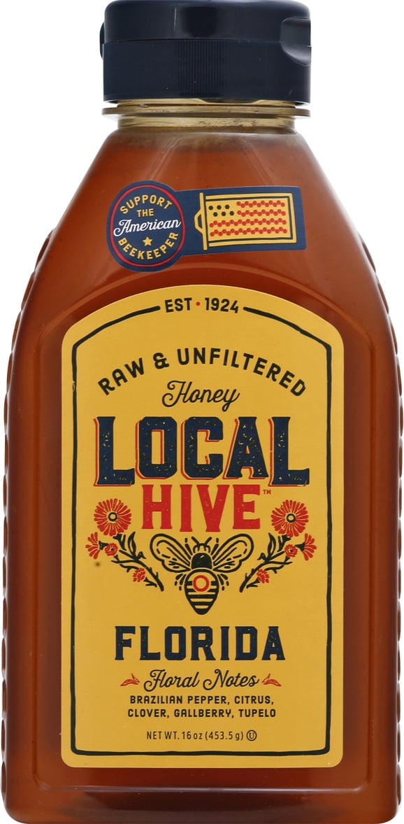 Local Hive Raw & Unfiltered Florida Honey 16 oz – Walmart Inventory ...