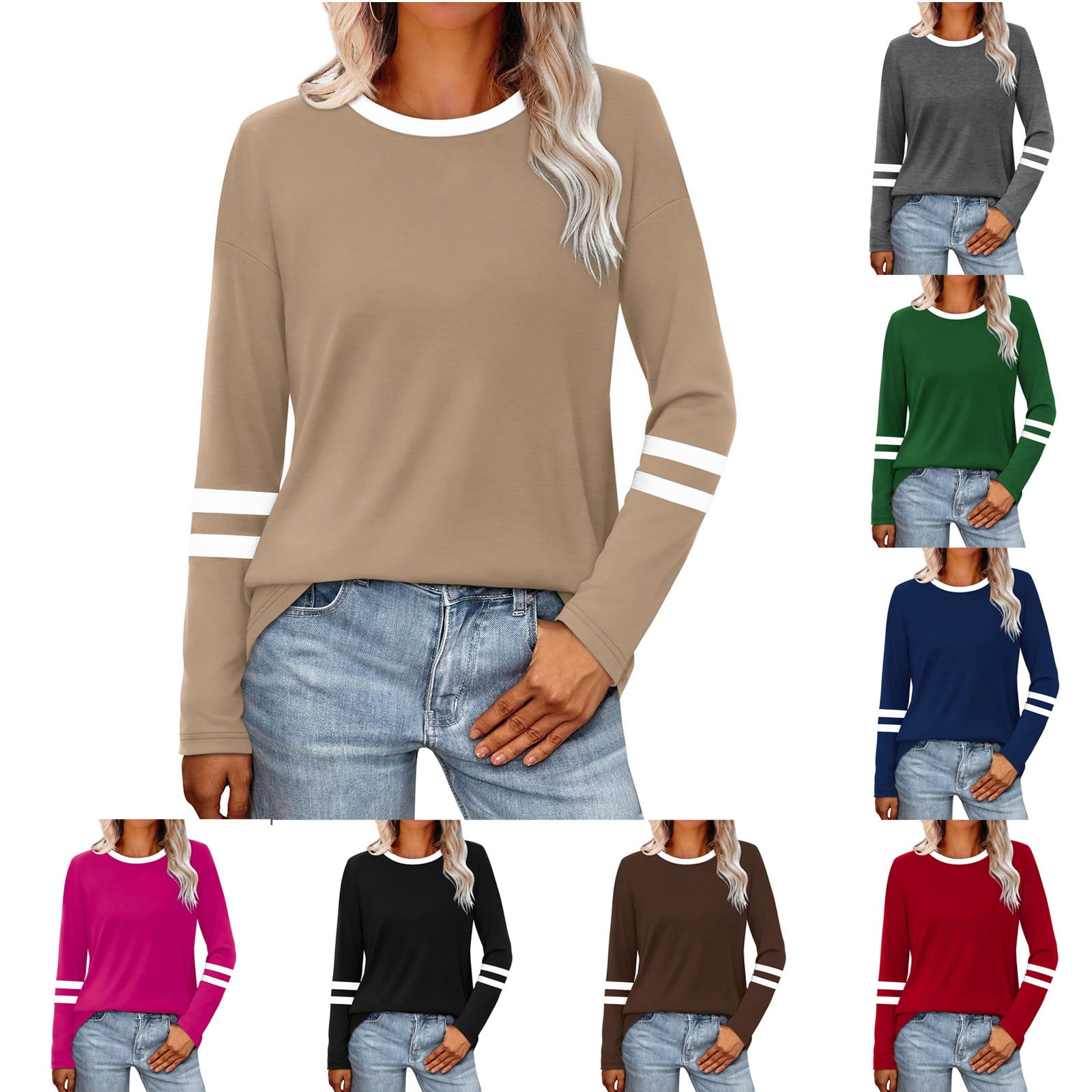 Click here for Yuyuzo Long Sleeve Shirts For Women Crewneck Casua... prices