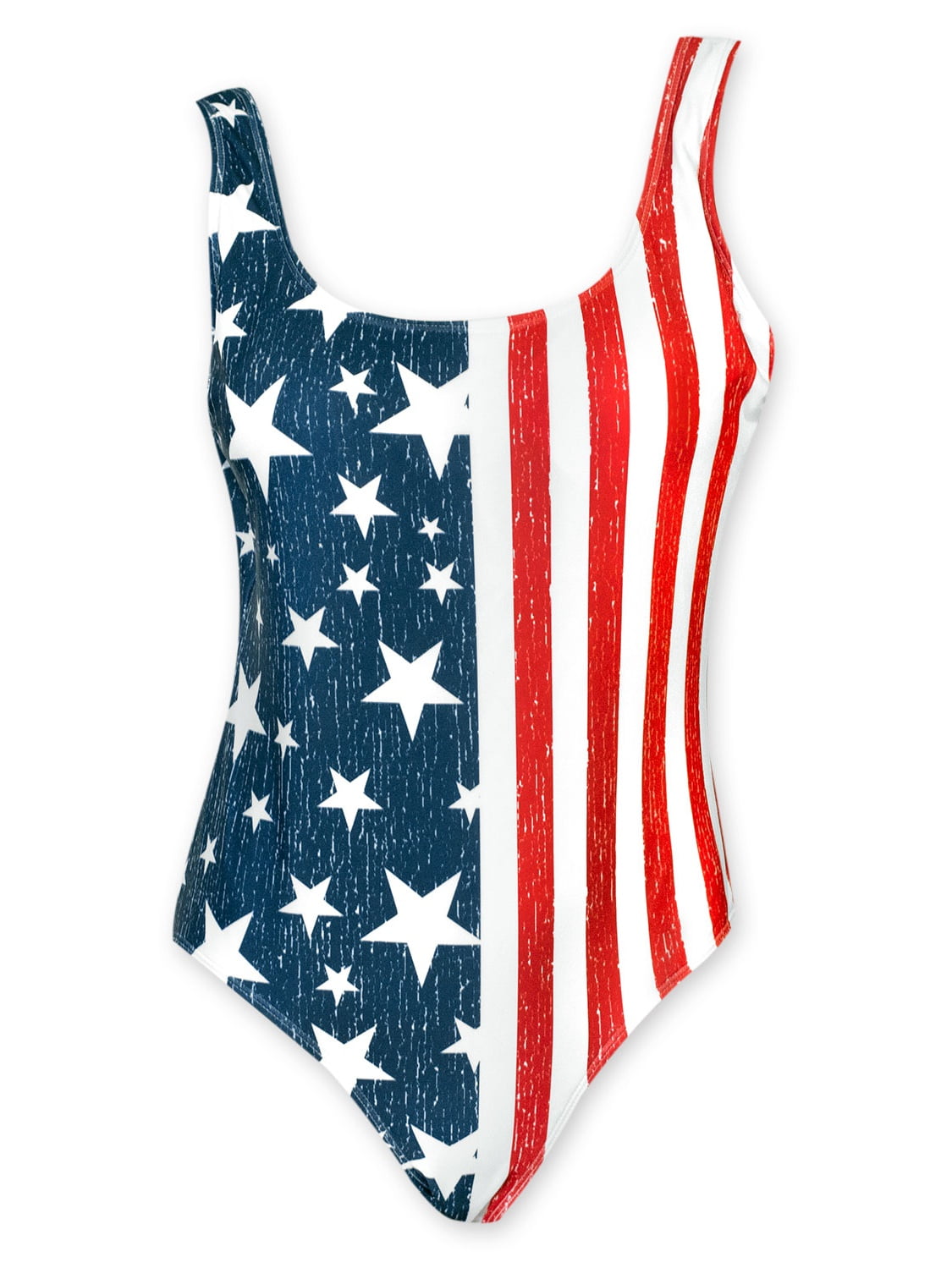 Patriotic Stars And Stripes Womens American Flag One Piece Swimsuit