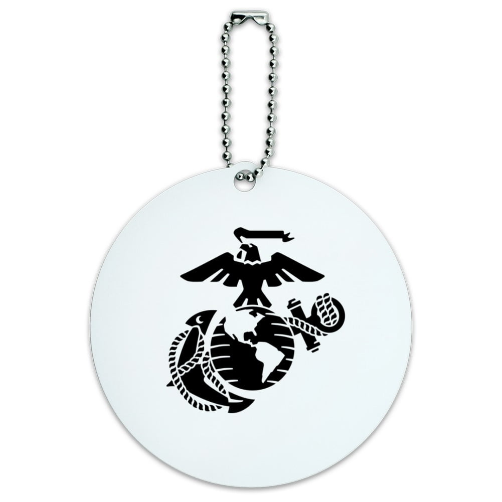 Marine Corps USMC Black on White Eagle Globe Anchor Officially Licensed ...