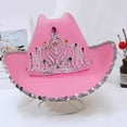 Cowgirl Hat Drawstring Rhinestone Cowboy Costume Accessories Western ...