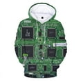 Electronic Chip Grpahic Hoodies for Men Clothing 3D Circuit Board CPU ...