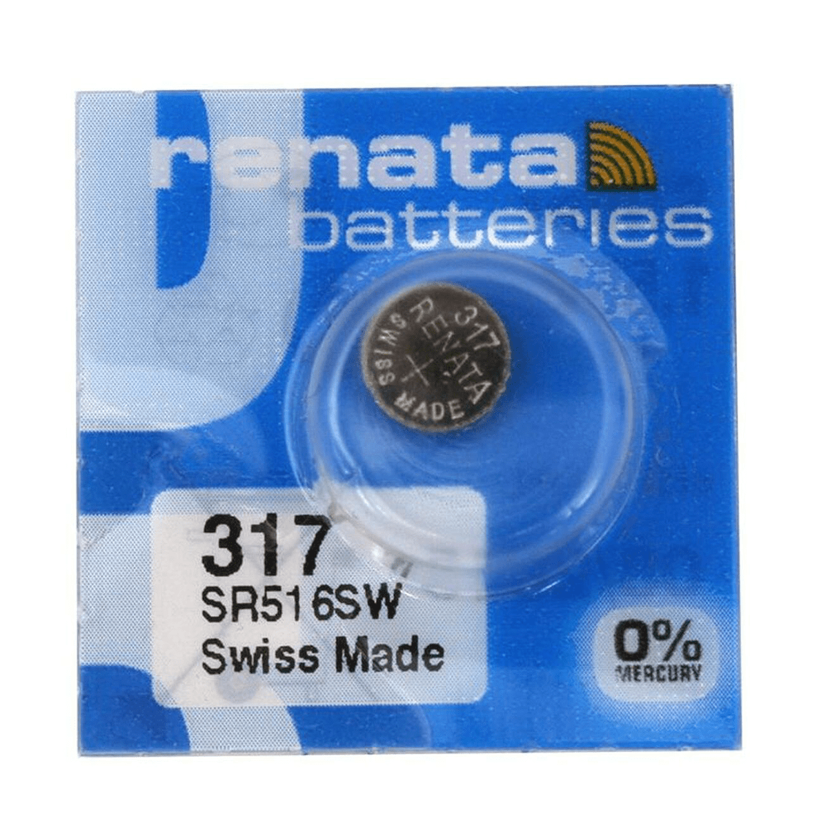 Renata Size 317 Watch Batteries, 5 Pack - Walmart.com