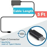 Nintendo Switch AC Adapter Charger Cable for Handheld, TV Mode, Pro ...