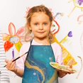 Blue and Gold Marble Pattern Teens Aprons, Adjustable Neck Strap ...