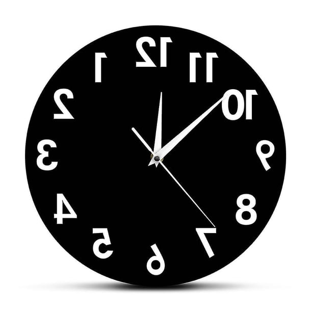 Reverse, Reverse Wall Clock, Modern Countdown Counter Clockwise Wall ...