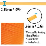 Rexlace Flat Plastic Lacing – Boondoggle String, Clear Orange, 0.092" W ...