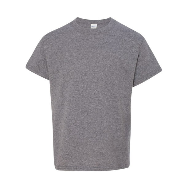 Gildan - Gildan 5000B Youth Heavy Cotton T-Shirt - Graphite Heather - X ...