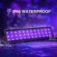 2 black light strips, black light with plug and switch, IP66 waterproof ...