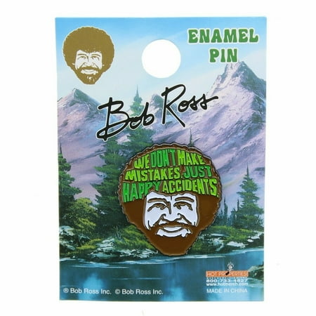 Bob Ross We Don't Make Mistakes Just Happy Accidents Enamel Pin ...