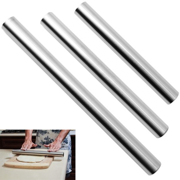 Limei Stainless Steel Rolling Pin Featuring a Non-Stick Surface Perfect ...
