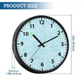 Blue Wave Pattern Wall Clock 12 Inch Voice Activated Night Light Silent ...