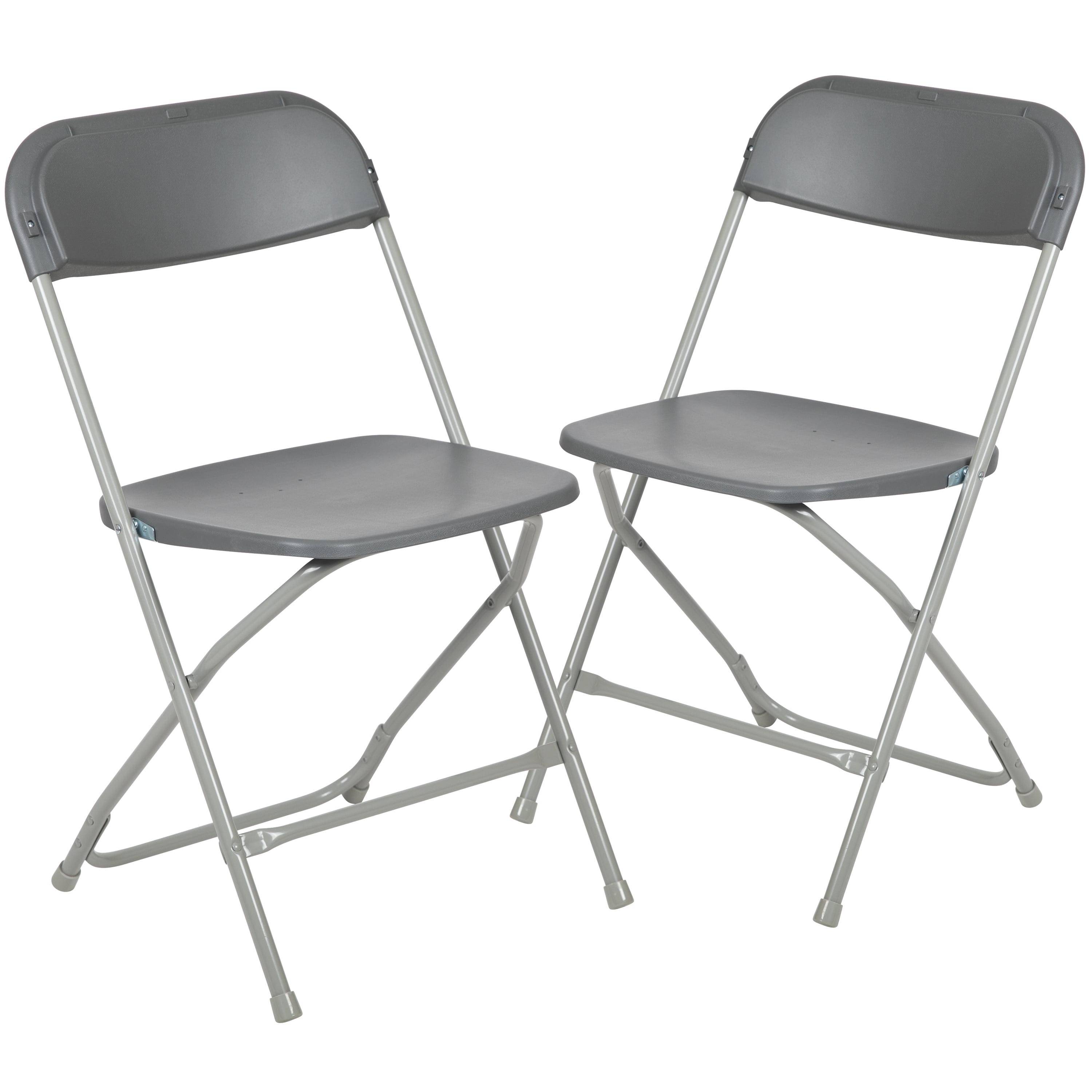 Flash Furniture Hercules™ Series Plastic Folding Chair - Grey - 2 Pack ...