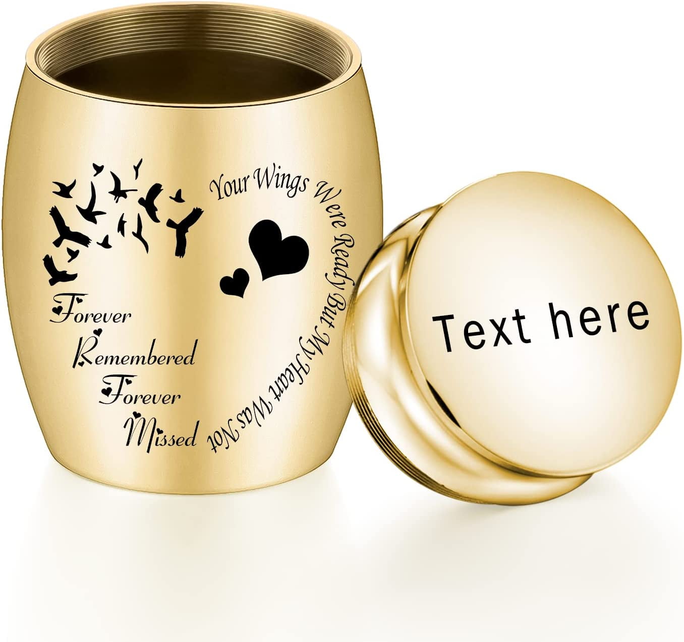 1.57 Inches High Small Keepsake Urn for Human Ashes Stainless Steel ...