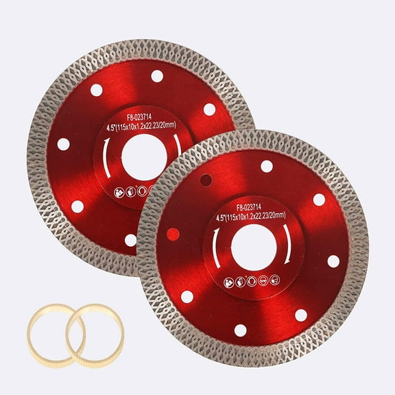 2-Pack ! 4 Inch Turbo Continuous Diamond Saw Blades For Tile, Concrete ...