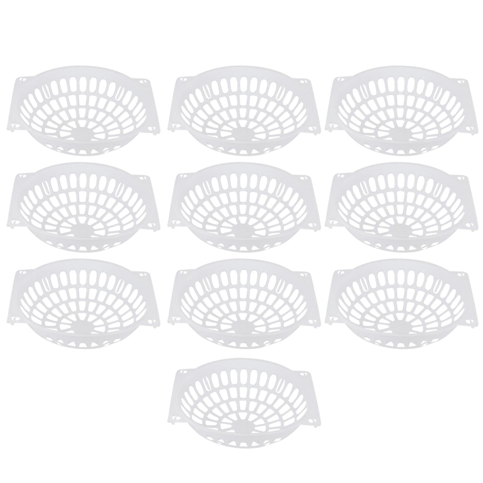 Pack of 10 round plastic egg crates for transporting chickens and ...