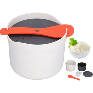 Progressive Prep Solutions Microwave Rice Cooker, 4 Piece Plastic Set ...