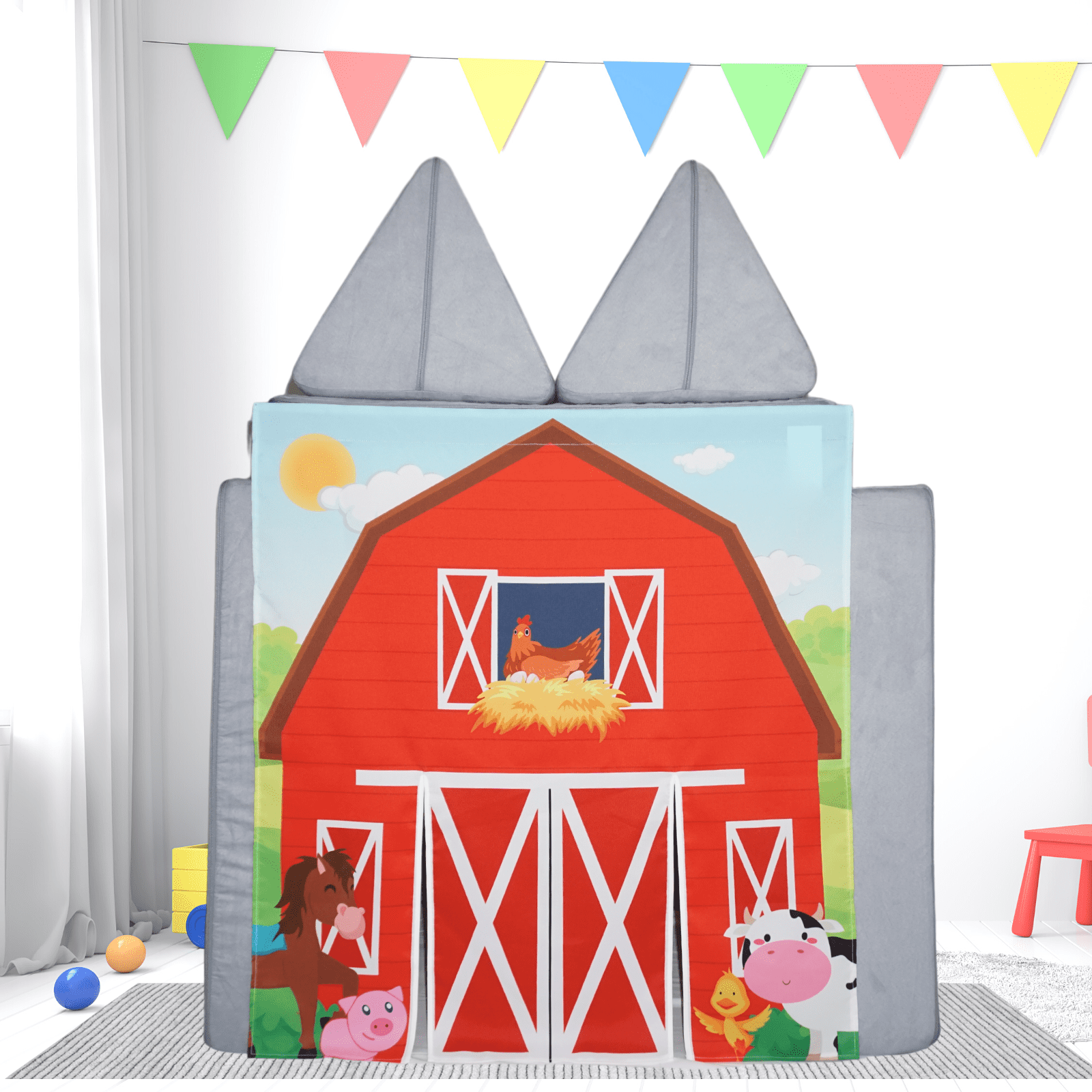 Children's Barn Play Panel for Kids Foam Play Couch by Couch Swag ...