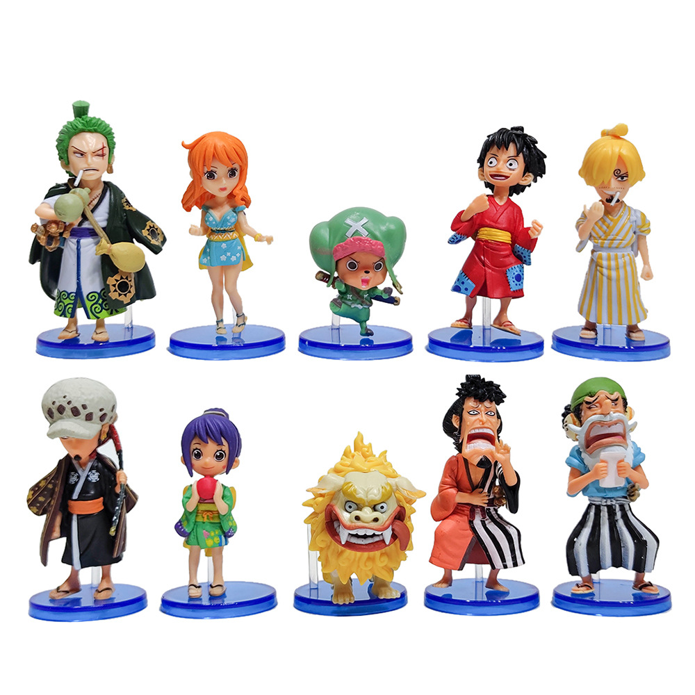 10pcs/set Anime One Piece Figures PVC Action Model Dolls Figure Toys ...
