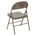 Flash Furniture HERCULES Series Double Braced Beige Metal Folding Chair ...