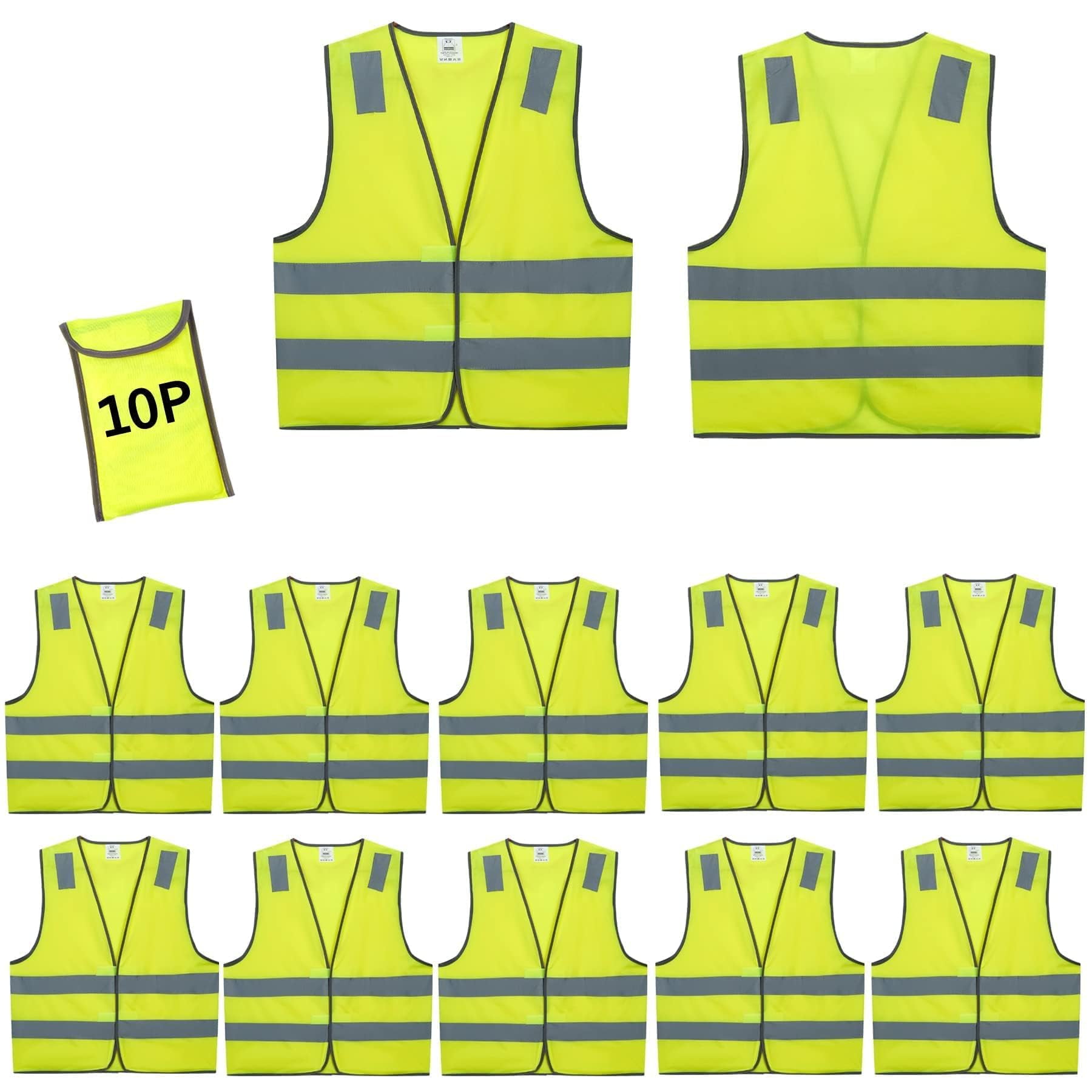 Click here for Lavori-Ak Safety Vests 10 Pack - Yellow Reflective... prices