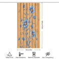 Blue Daisy Bouquet Orange Background Print Shower Curtain,Cloth Fabric ...